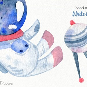 Watercolor Space Clipart / Galaxy, Astronaut, Alien, Rocket Ship ...