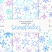 Watercolor Snowflakes Digital Paper / Winter Scrapbook Paper / Seamless ...