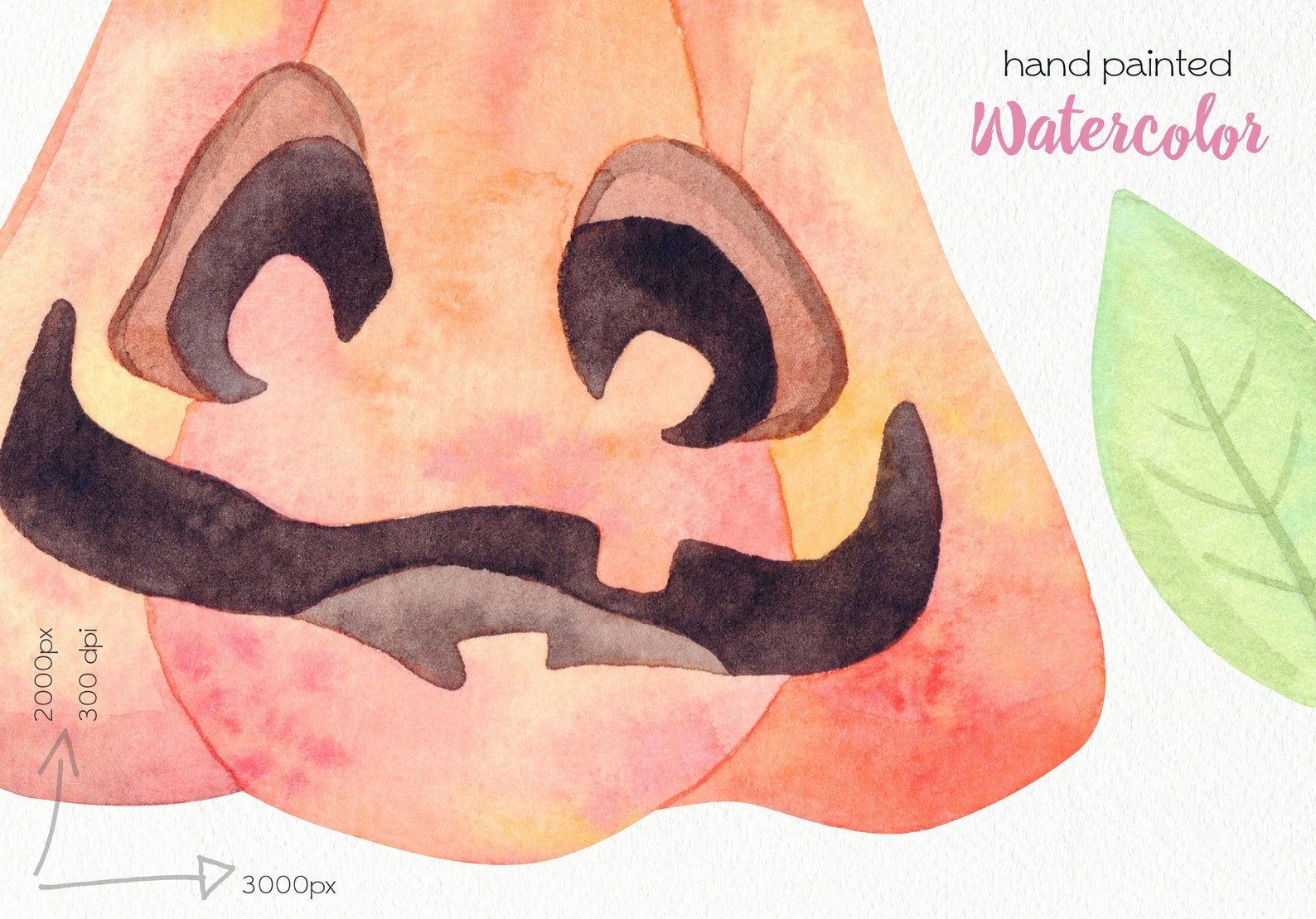 Watercolor Halloween Clipart / Cute Jack O Lantern / Fall - Etsy