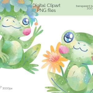 Frog Clipart / Cute Swamp Animals / PNG Files / Instant Download - Etsy