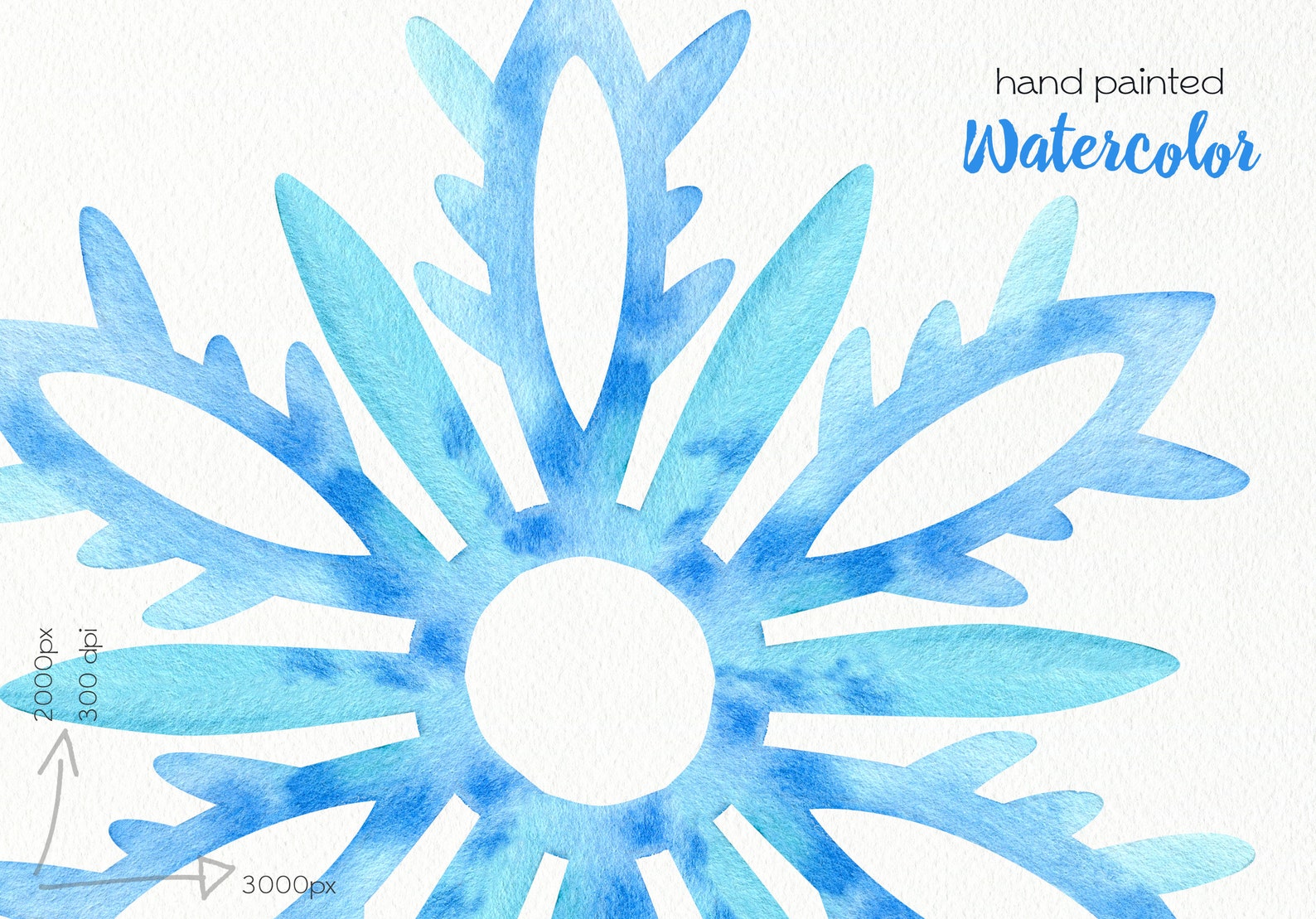 Watercolor Snowflake Clipart / Christmas Holidays / Winter - Etsy