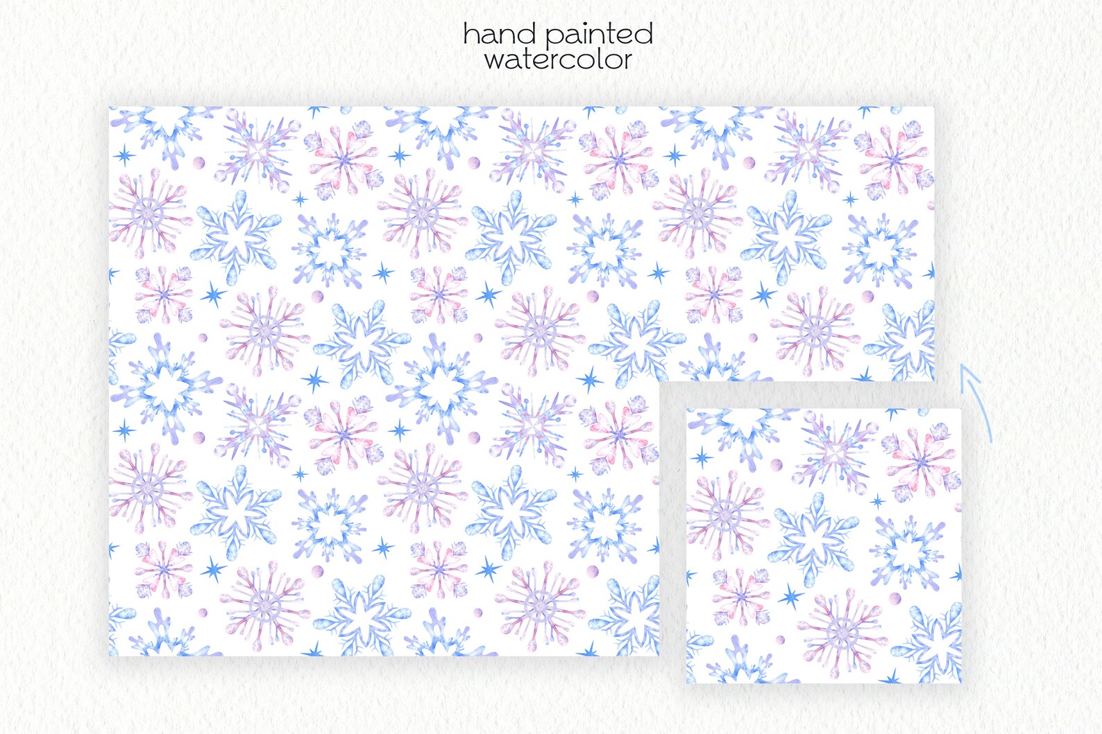 Watercolor Snowflakes Digital Paper / Winter Scrapbook Paper / - Etsy