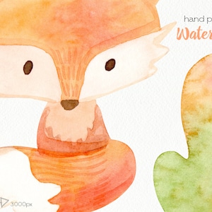 Watercolor Fox Clipart / Forest Animals / Autumn in the Forest / PNG ...