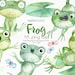 Watercolor Frog Clipart / Cute Swamp Animals / PNG Files / - Etsy