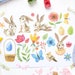 Cute Easter Bunny Clipart / Happy Rabbit Clipart / Spring Holiday ...