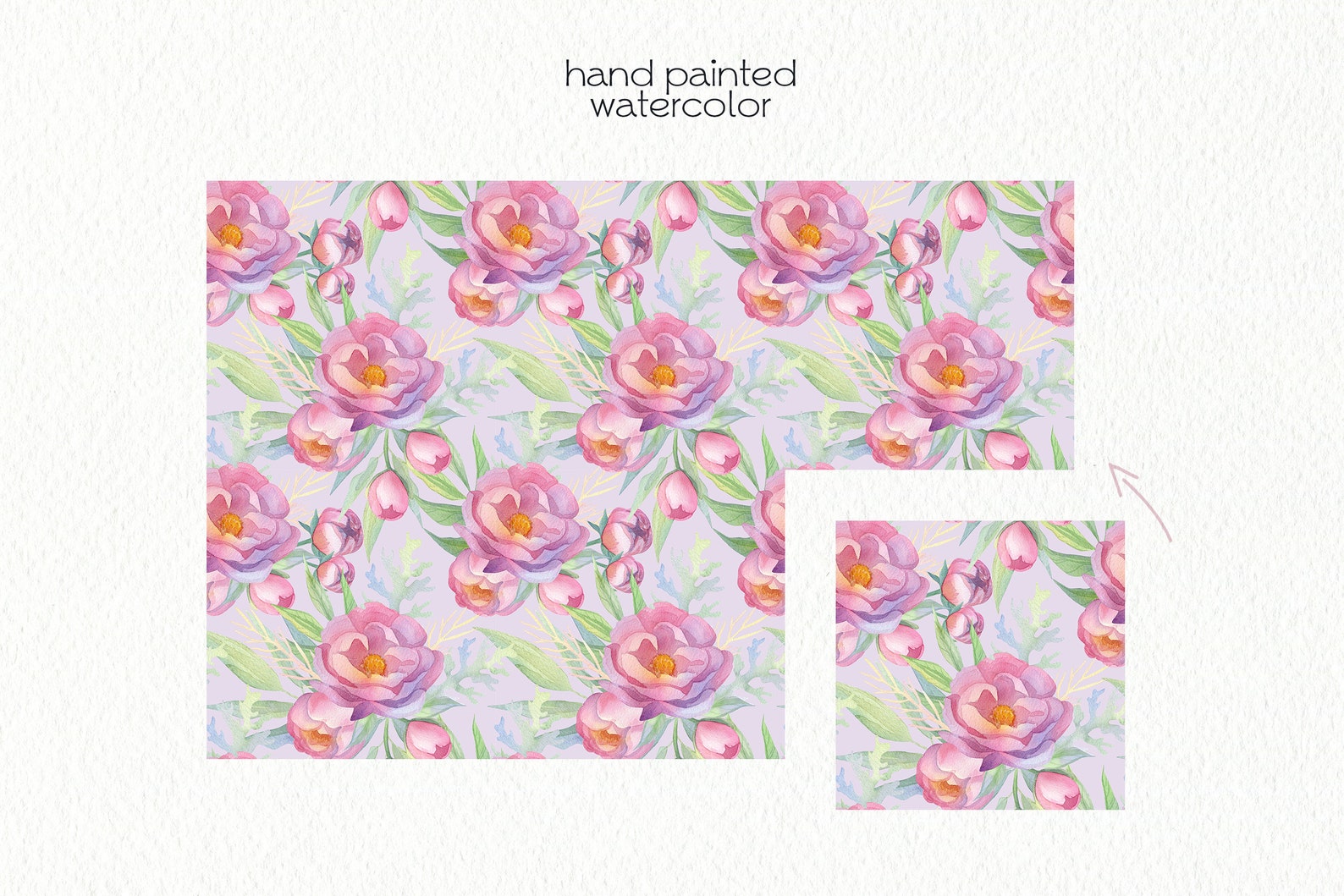 Watercolor Floral Digital Paper / Peonies Scrapbook Paper / - Etsy