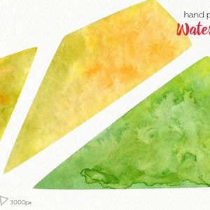 Watercolor Triangles Clipart / Geometric Figures / Printable, Digital ...