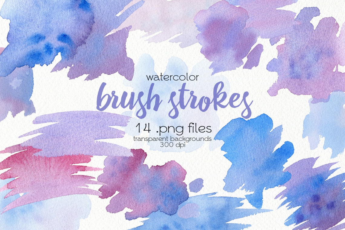Watercolor Hand Painted Spots Clipart / Splashes and Splotches - Etsy