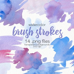 Watercolor Hand Painted Spots Clipart / Splashes and Splotches ...