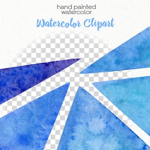 Watercolor Triangles Clipart / Geometric Figures / Printable, Digital ...