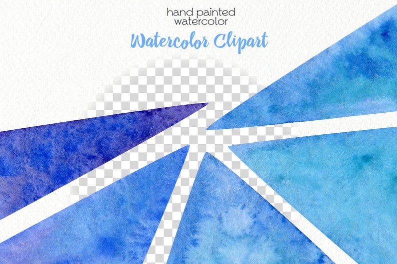 Watercolor Triangles Clipart / Geometric Figures / Printable - Etsy