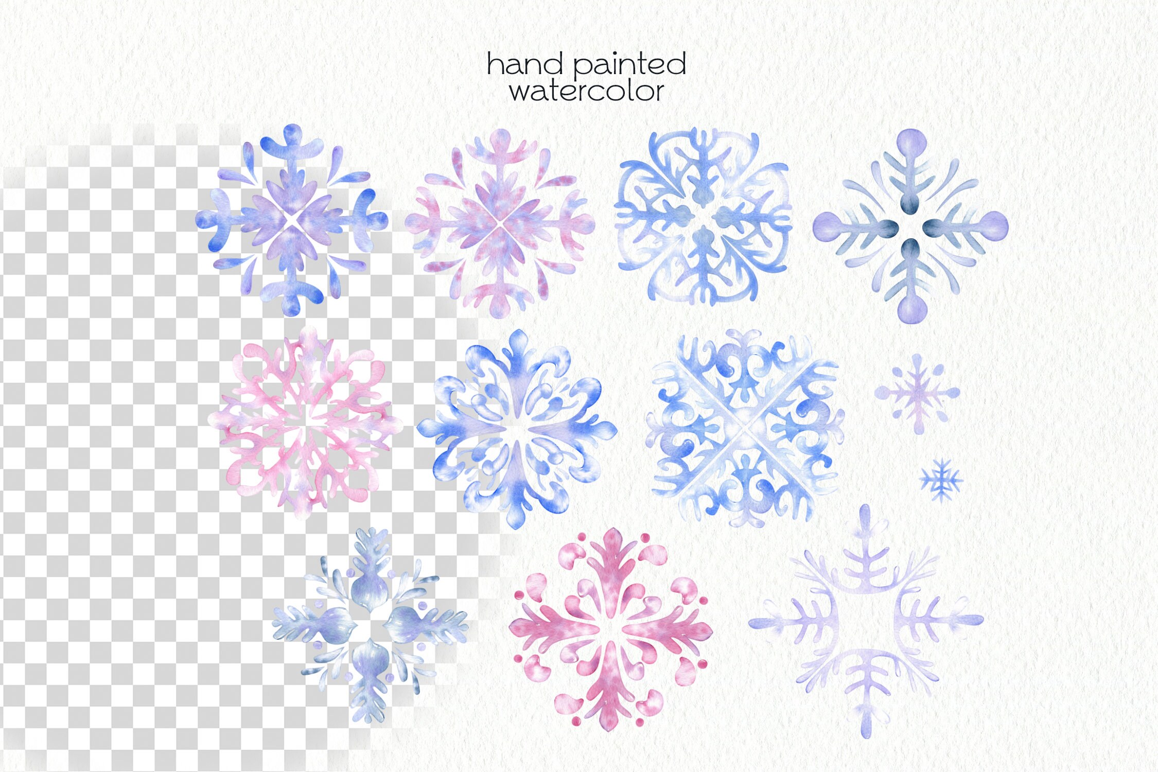 Watercolor Snowflake Clipart / Christmas Holidays / Winter | Etsy