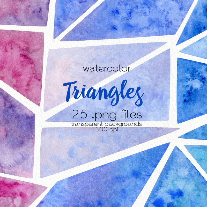Triangle Watercolor - Etsy