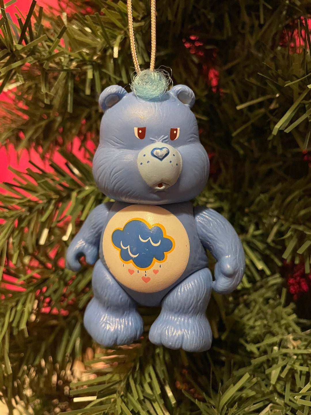 Grumpy Bear. Christmas Ornaments. Care Bear Ornament. Care Bear Figure ...