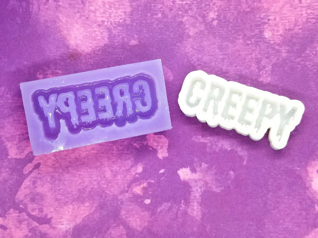 Creepy Word Shaker Rubber Mold Opaque Made in America - Etsy