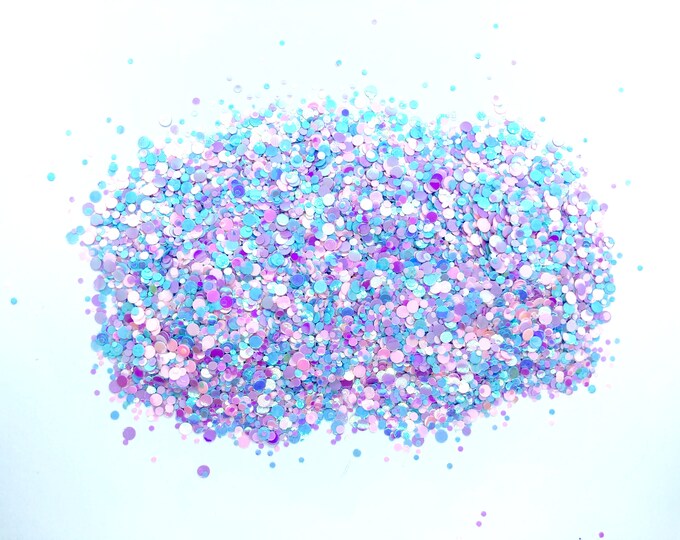 Pastel Cotton Candy Circle Chunk Glitter Mix - Etsy