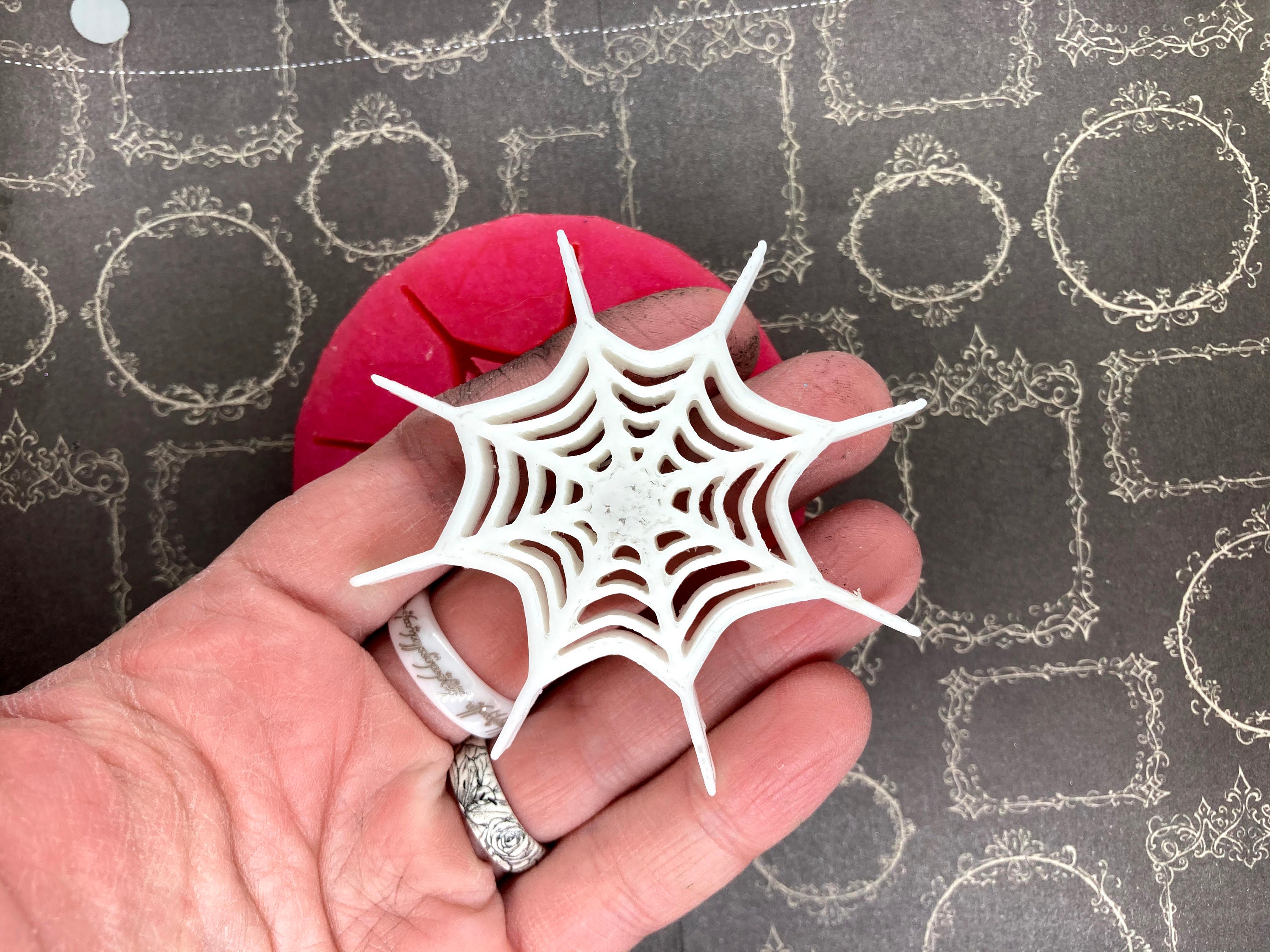 Large Spider Web Cabochon Rubber Mold Opaque Made in America | Etsy