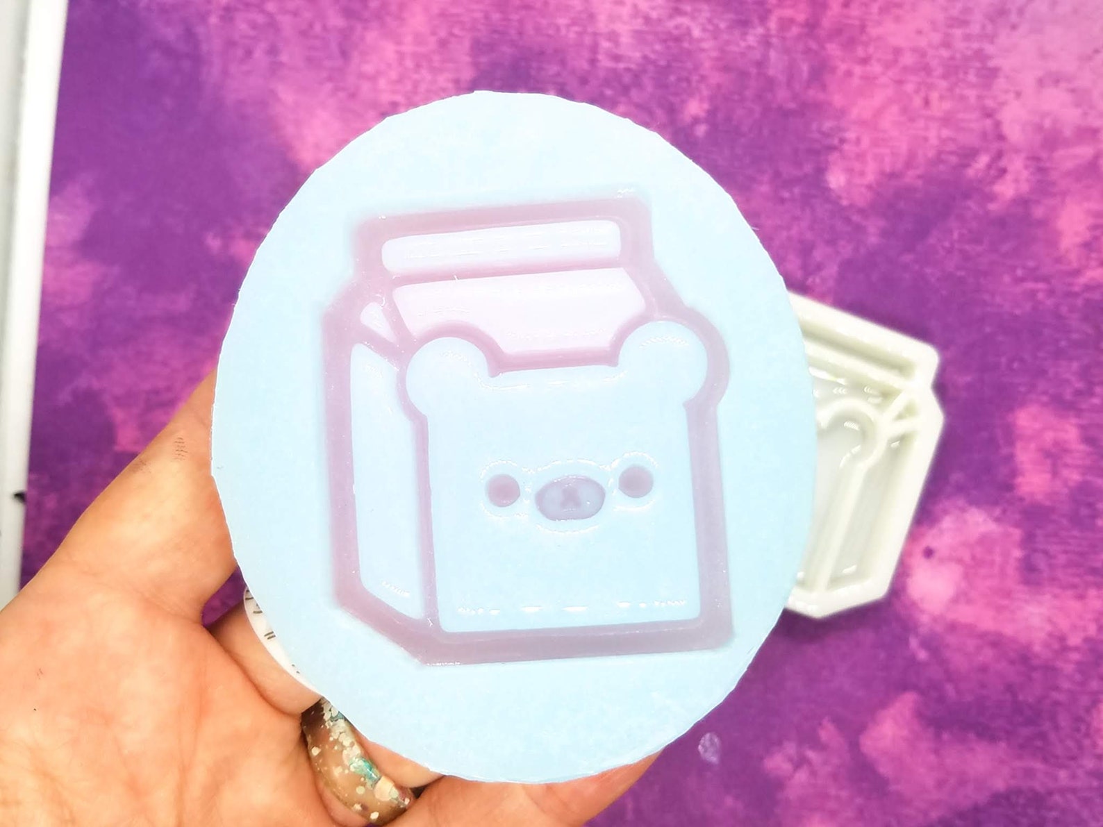 Kawaii Bear Milk Carton Shaker Rubber Mold for Resin Opaque | Etsy