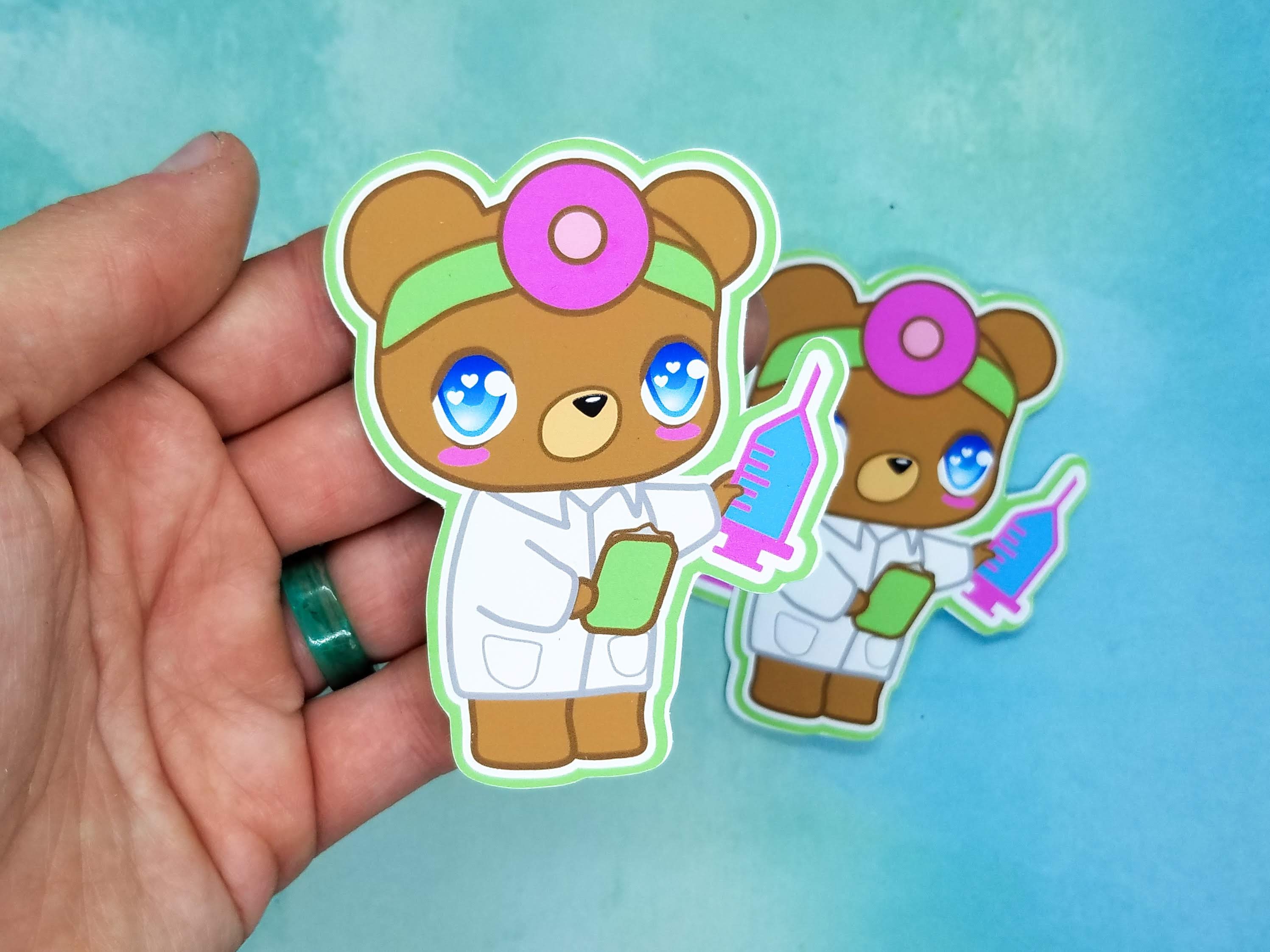 Kawaii Medical Bear Doctor Single Vinyl Sticker | Etsy