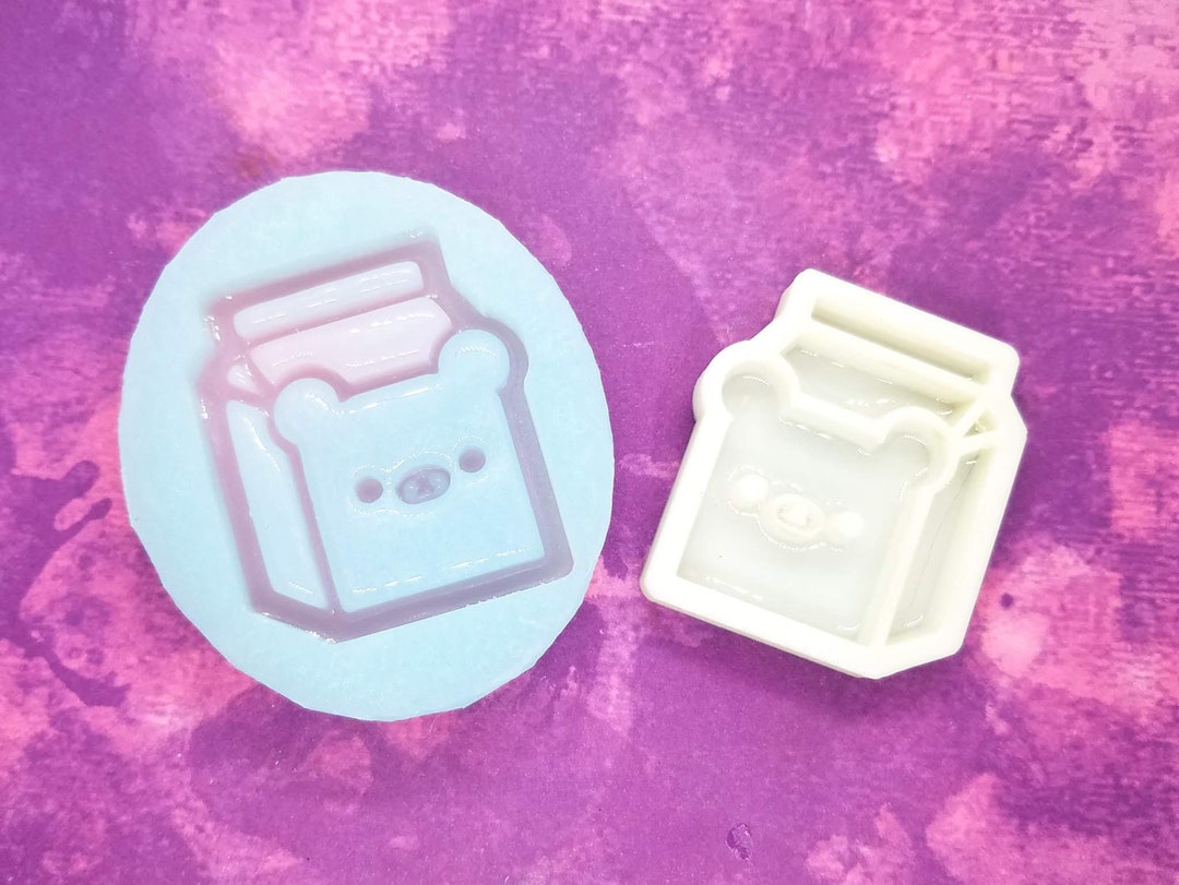 Kawaii Bear Milk Carton Shaker Rubber Mold for Resin Opaque - Etsy
