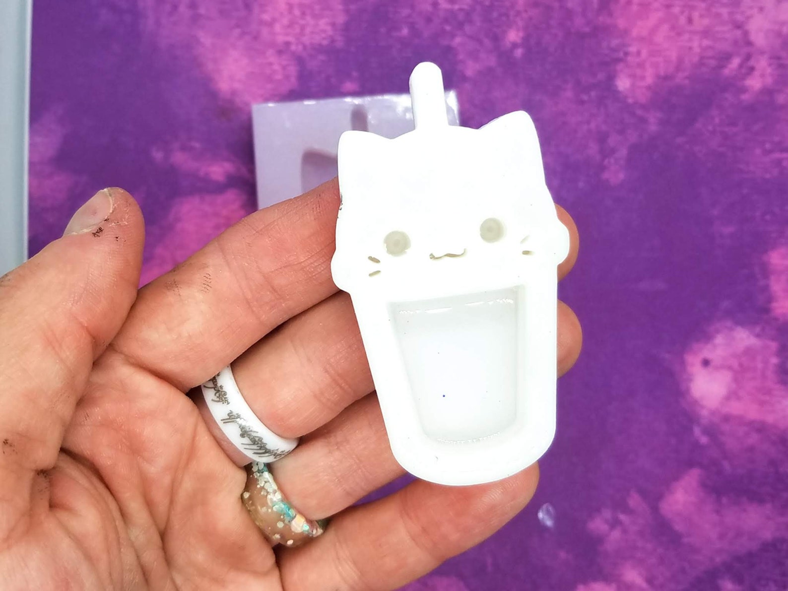 Kawaii Cat Drink Boba Slushy Cup Shaker Rubber Mold for Resin | Etsy