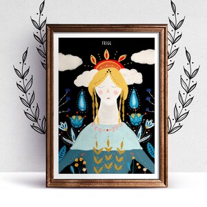 Frigg - Frigga - Norse Goddess Poster Print - Illustration - Witch ...