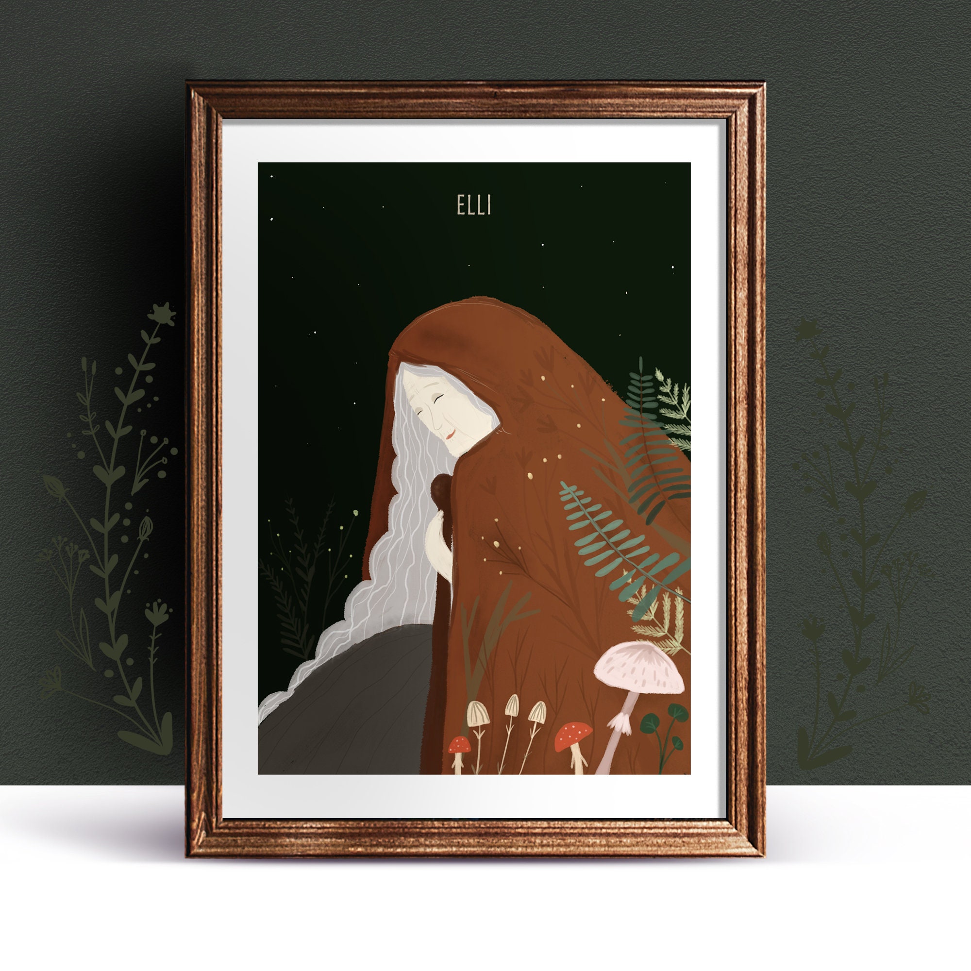 Elli Norse Goddess Wall Poster Print Witch Pagan Norse | Etsy