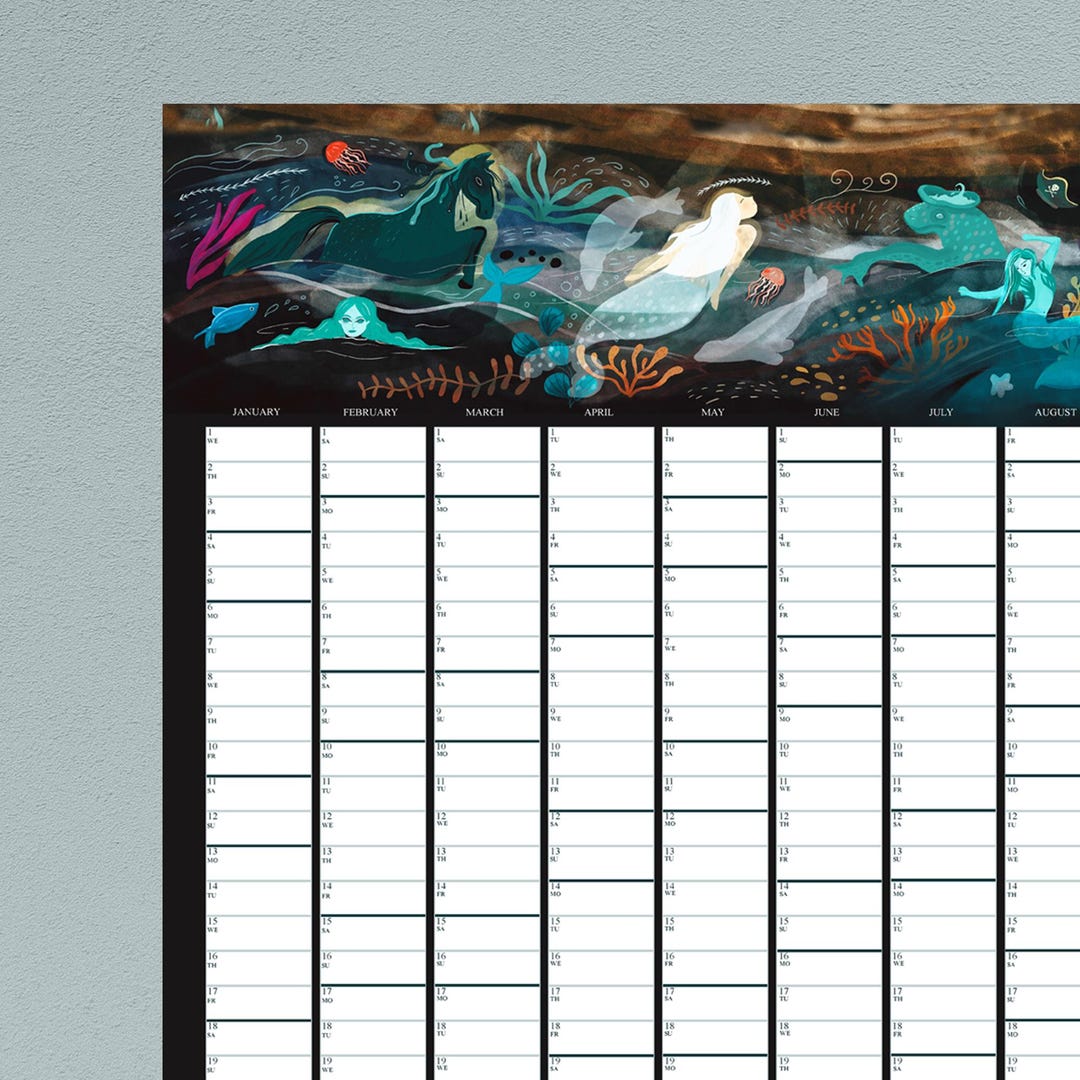 Sea Monsters Digital Calendar / Season Faeries Digital Calendar ...