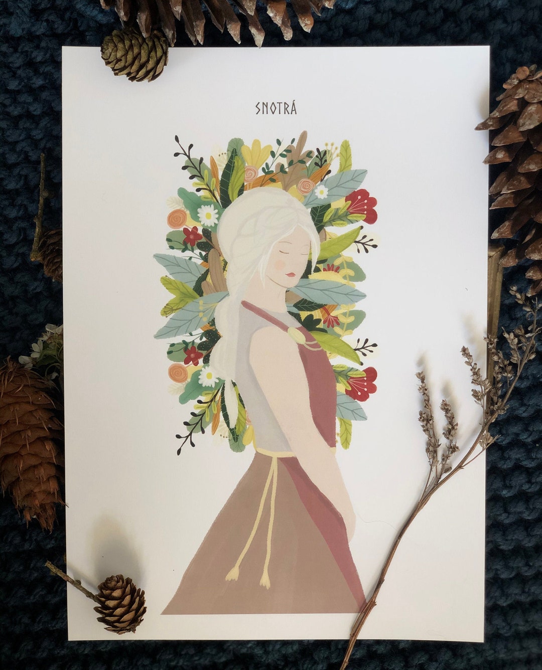 Snotra - Norse Goddess Wall Poster Print- Witch Pagan Norse Mythology ...