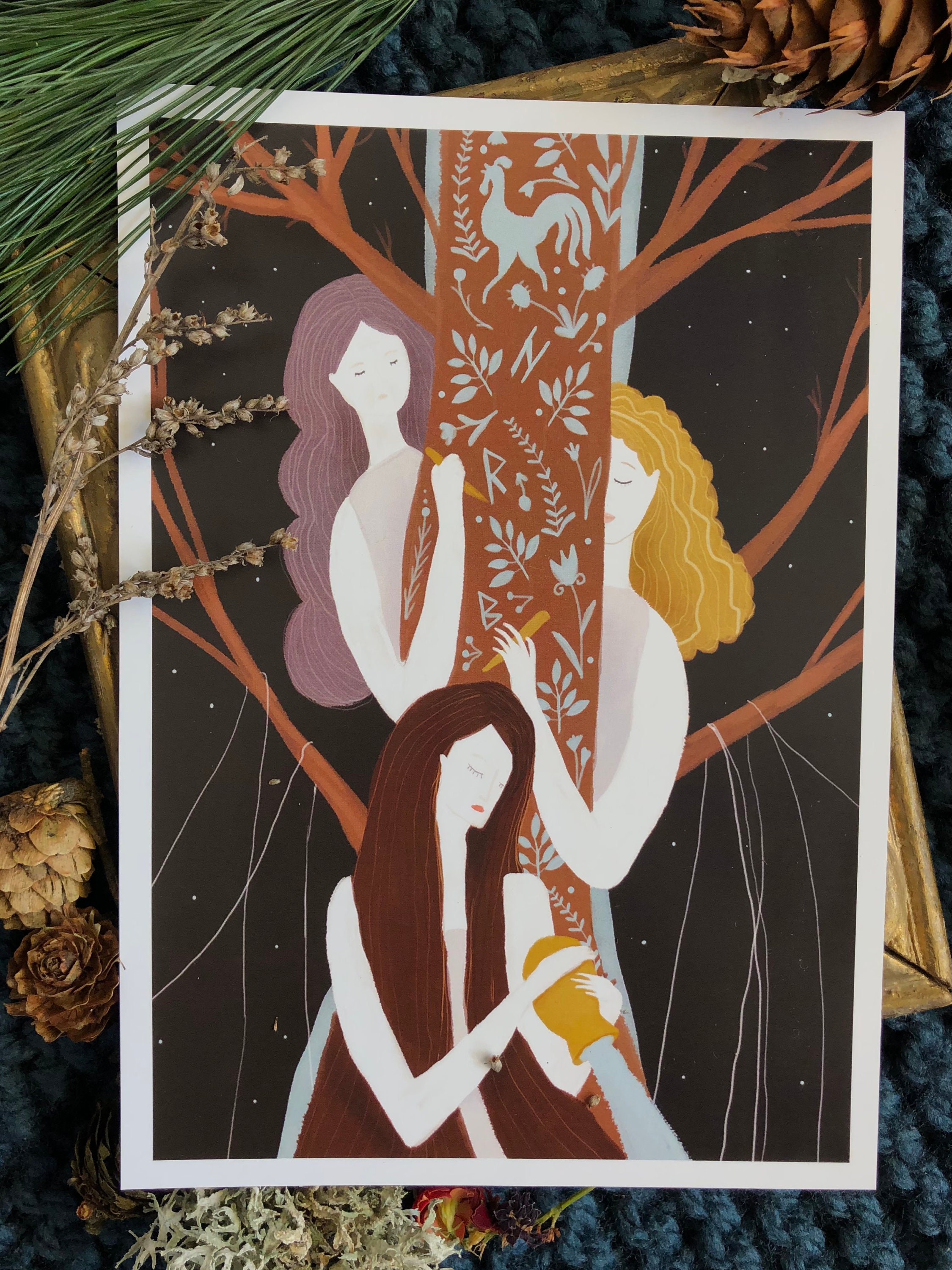 Norns Art Print Goddess Illustration Witch Pagan Norse - Etsy Australia