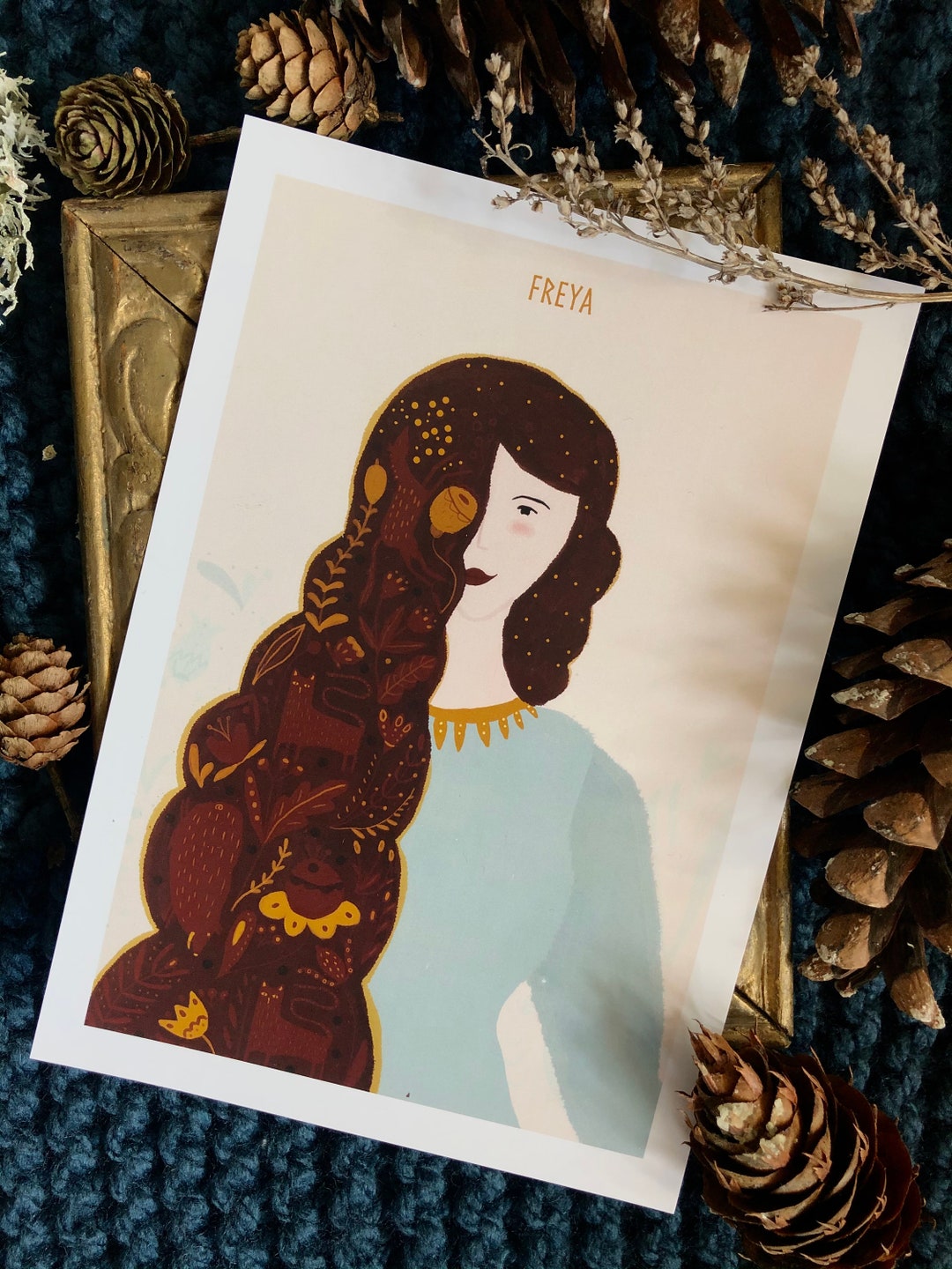 Freya - Freyja - Norse Goddess Art Print Freya Illustration - Witch ...