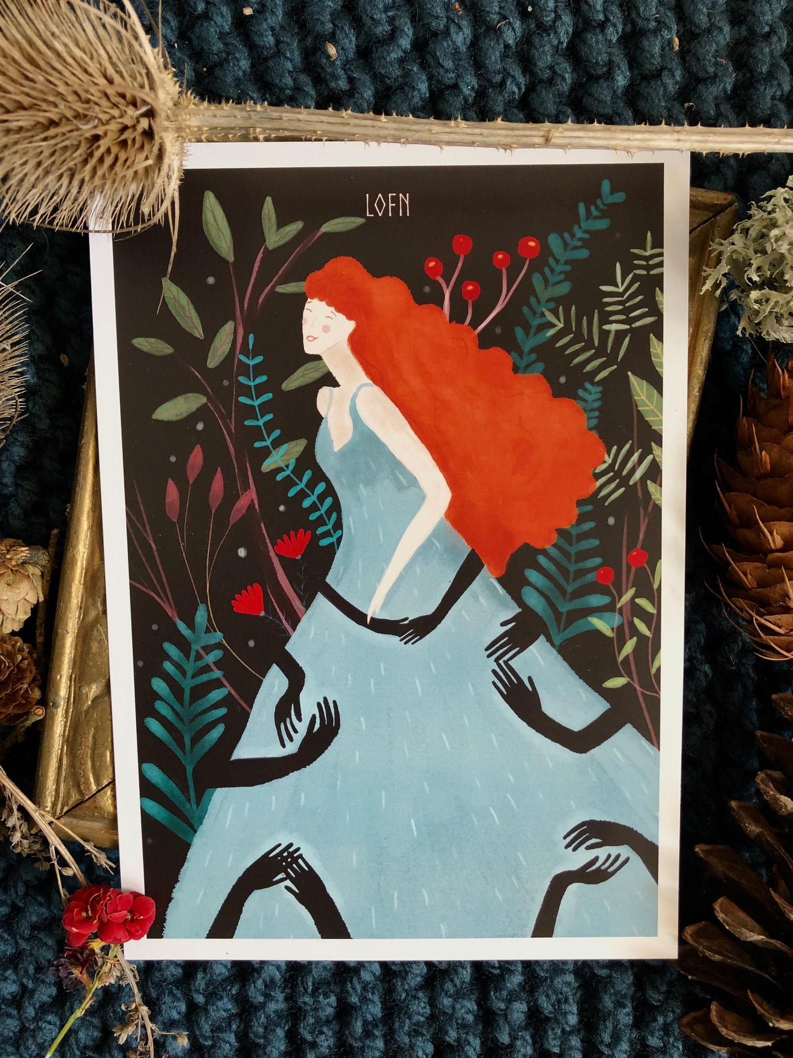 Lofn Norse Goddess Art Poster Print Digital Illustration - Etsy