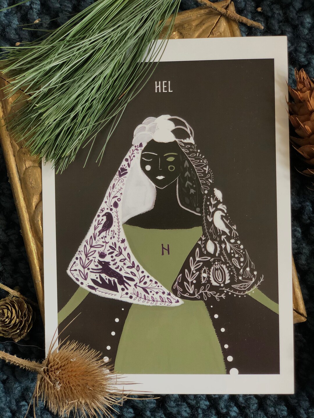 Hel - Norse Goddess Poster Print Illustration - Witch Pagan Norse ...