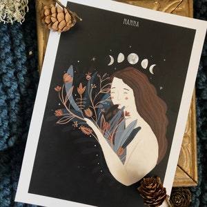 Nanna - Norse Goddess - Art Poster - Art Print - Illustration - Witch ...