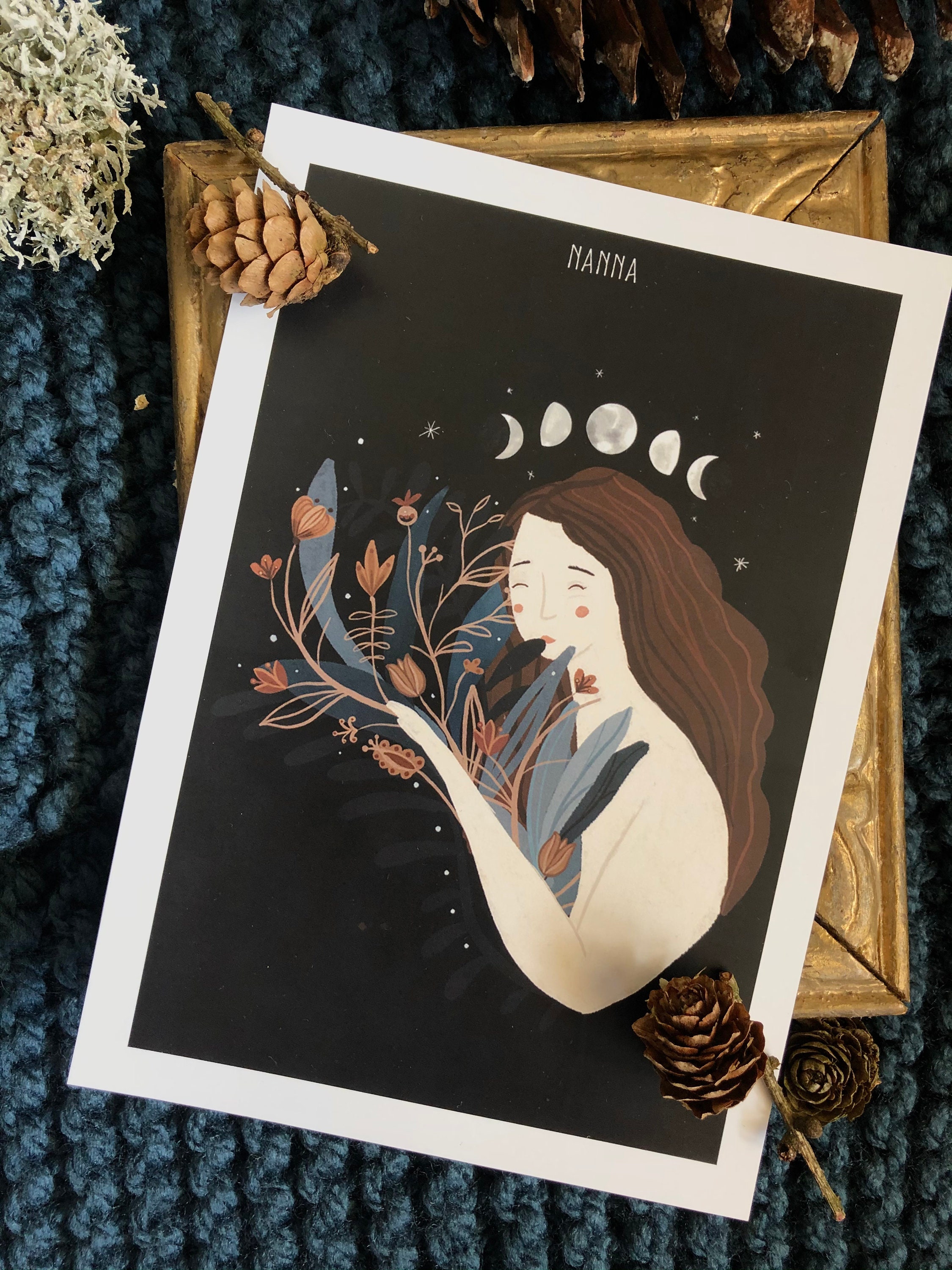 Nanna Norse Goddess Art Poster Art Print Illustration - Etsy