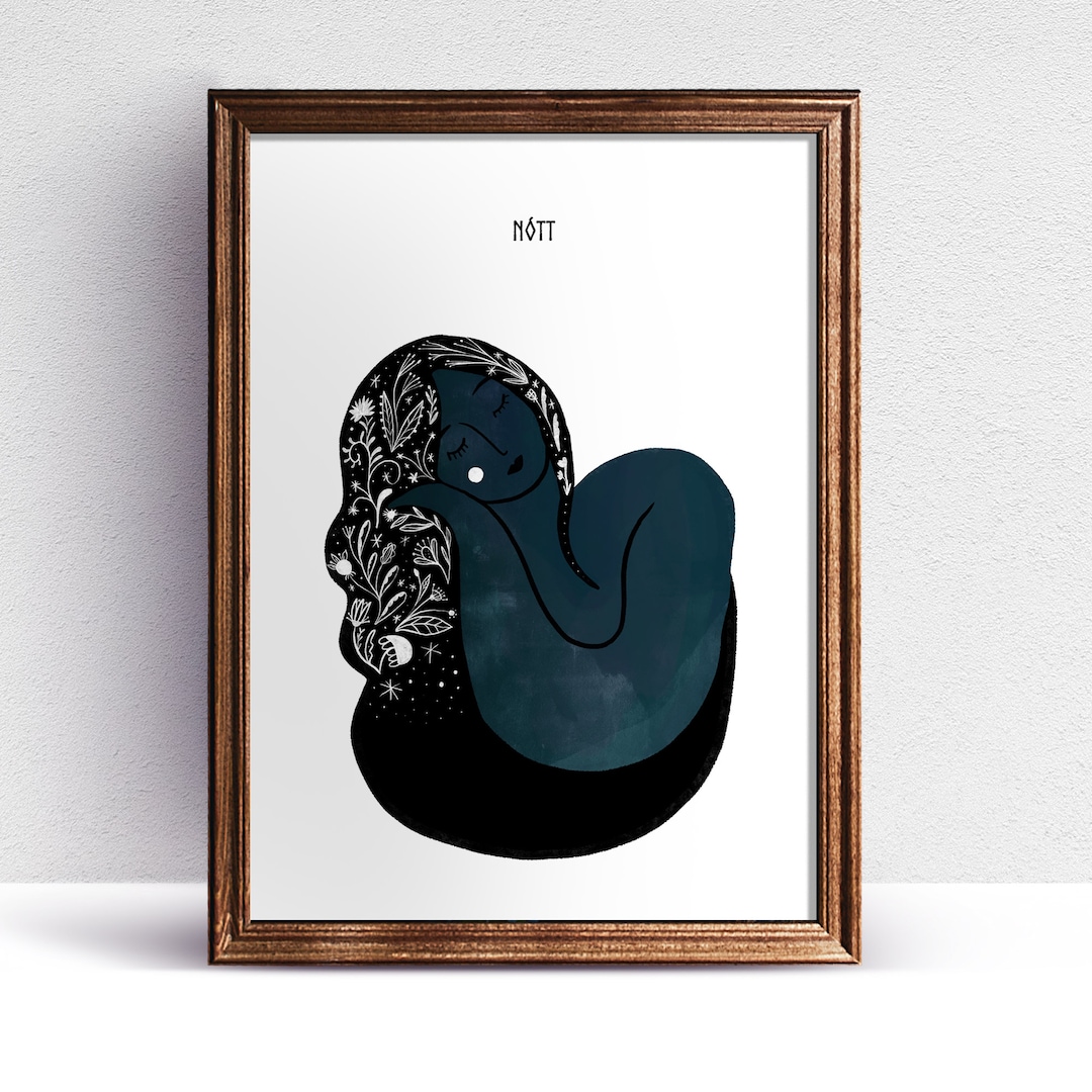 Nott - Nótt - Norse Goddess of the Night - Viking God - Goddess ...