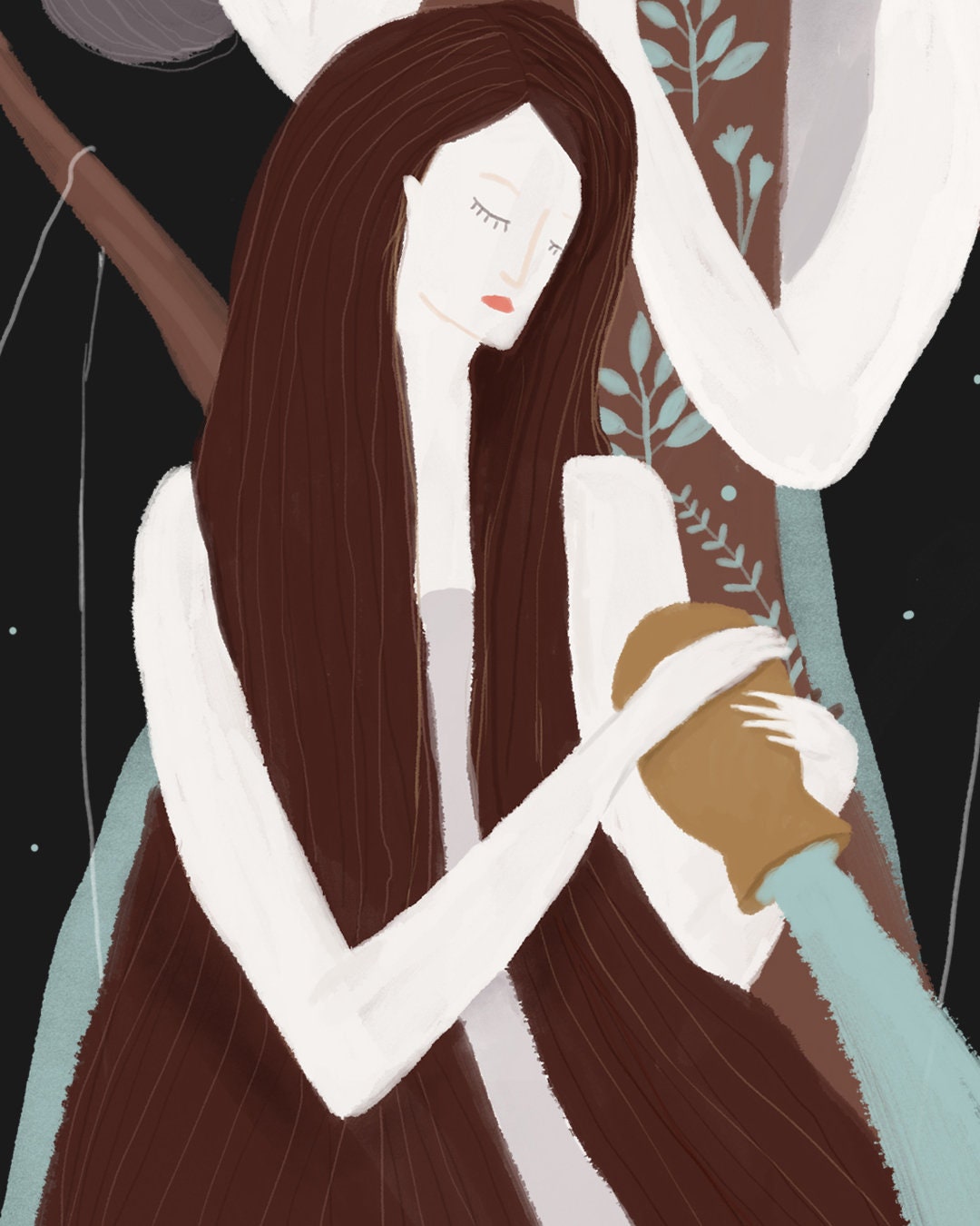 Norns Art Print Goddess Illustration Witch Pagan Norse | Etsy