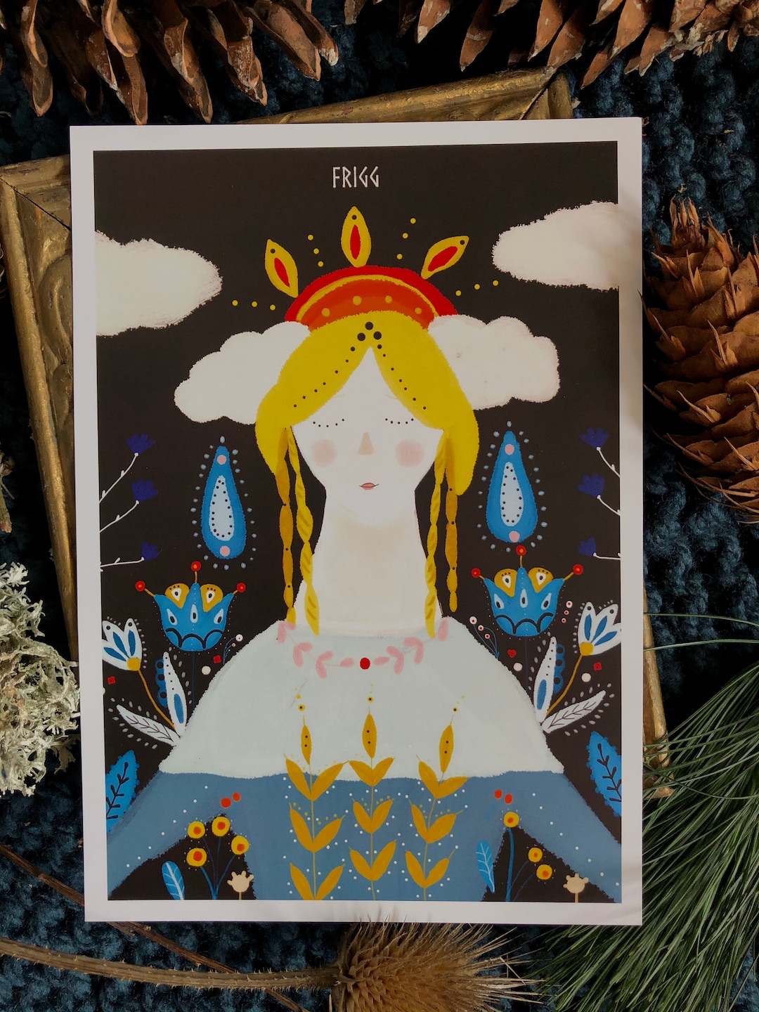 Frigg - Frigga - Norse Goddess Poster Print - Illustration - Witch ...