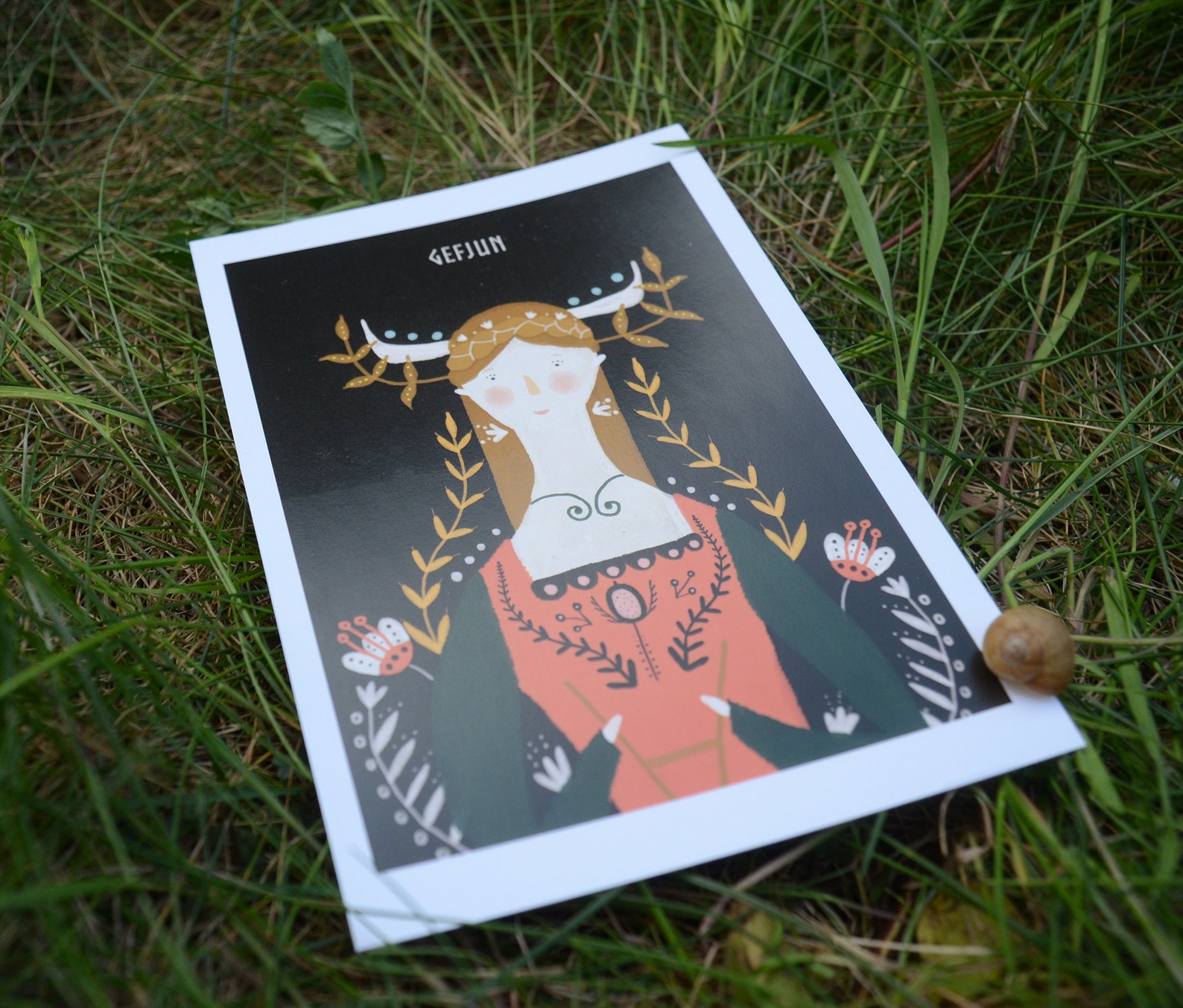 Gefjun Gefjon Norse Goddess Art Print Illustration Witch | Etsy