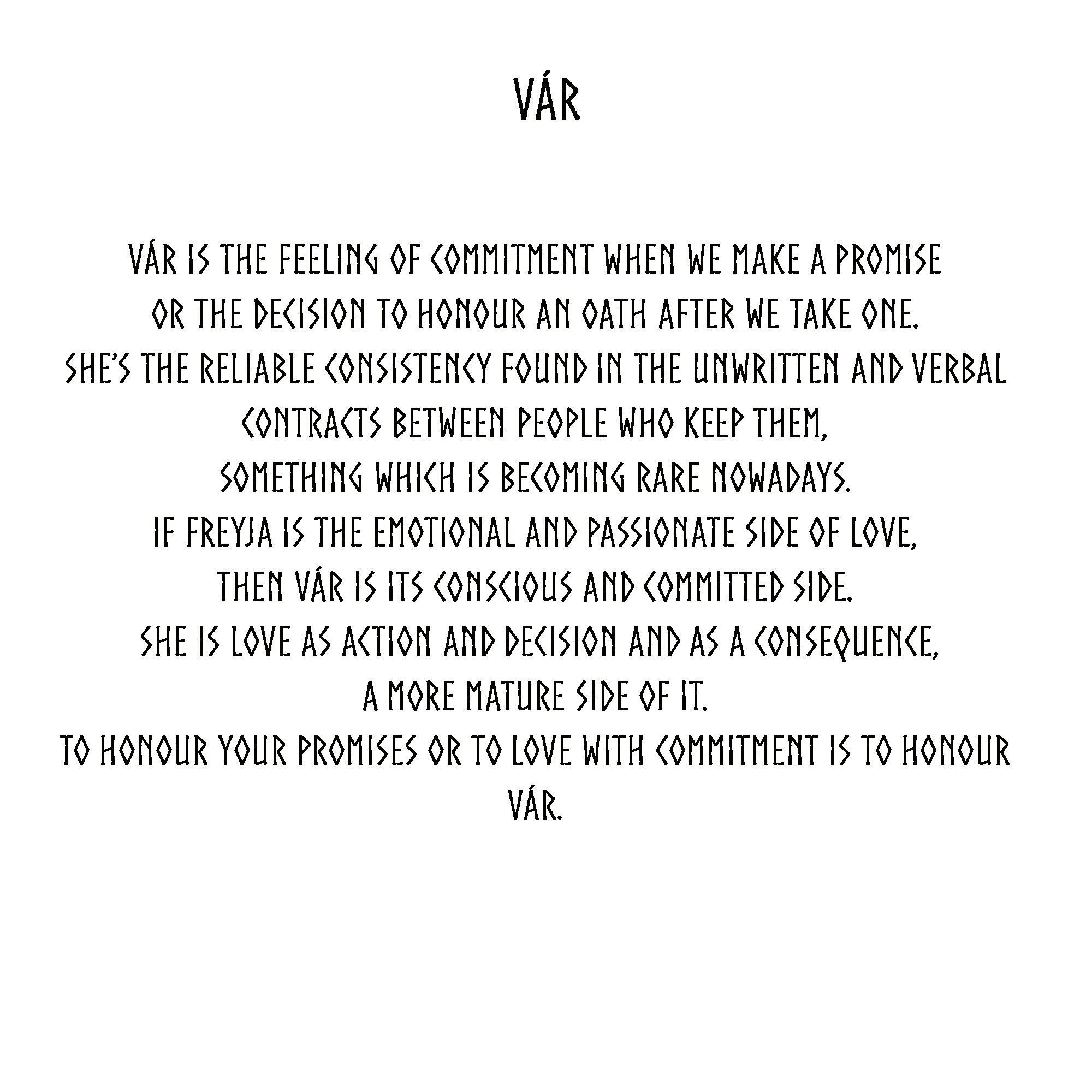 Vár Norse Goddess Art Print . Wall Poster Print Witch Pagan | Etsy Canada