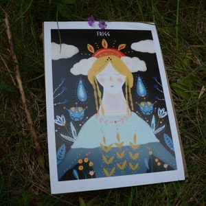 Frigg - Frigga - Norse Goddess Poster Print - Illustration - Witch ...