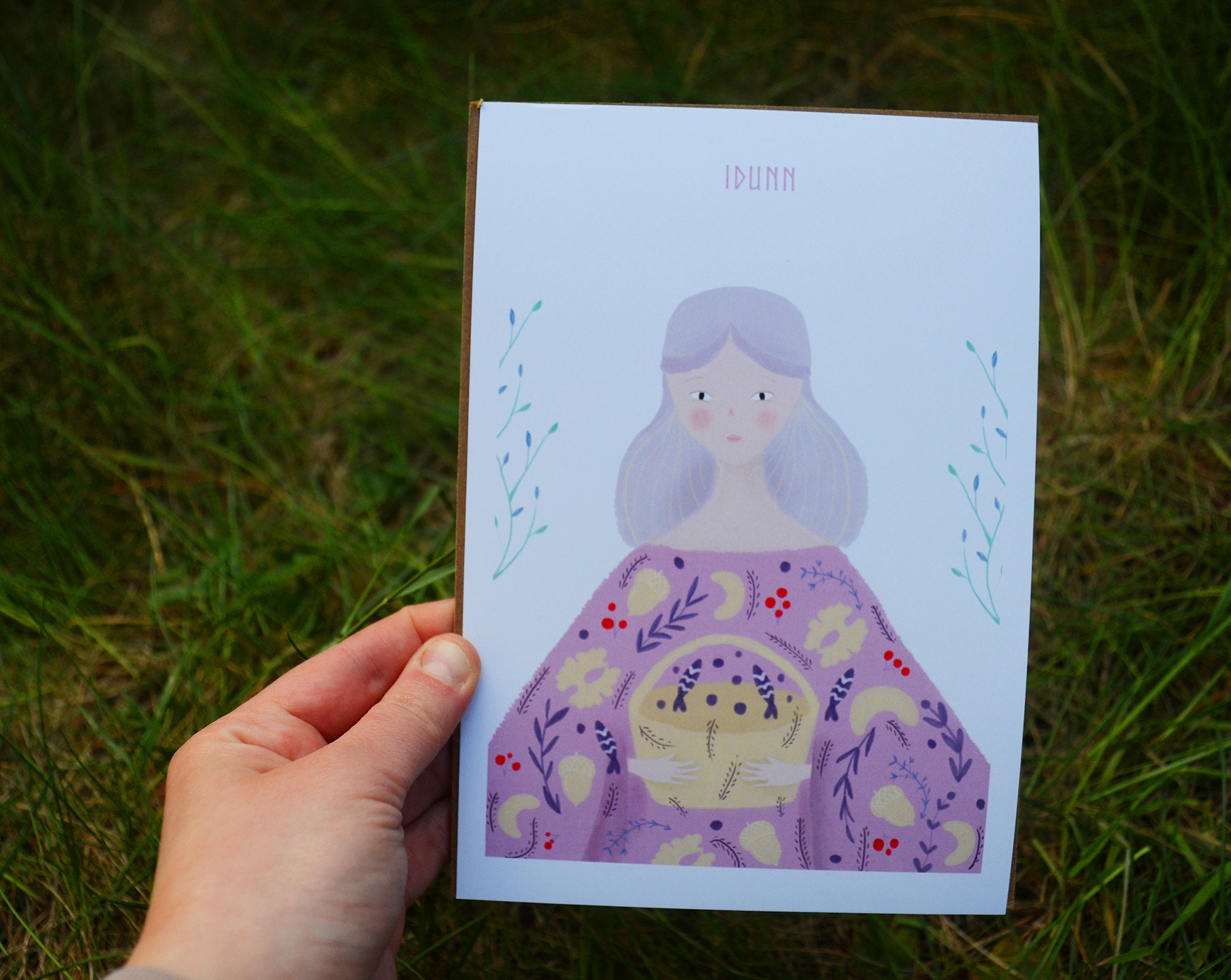 Idunn Idunna Norse Goddess Art Poster Print Illustration - Etsy