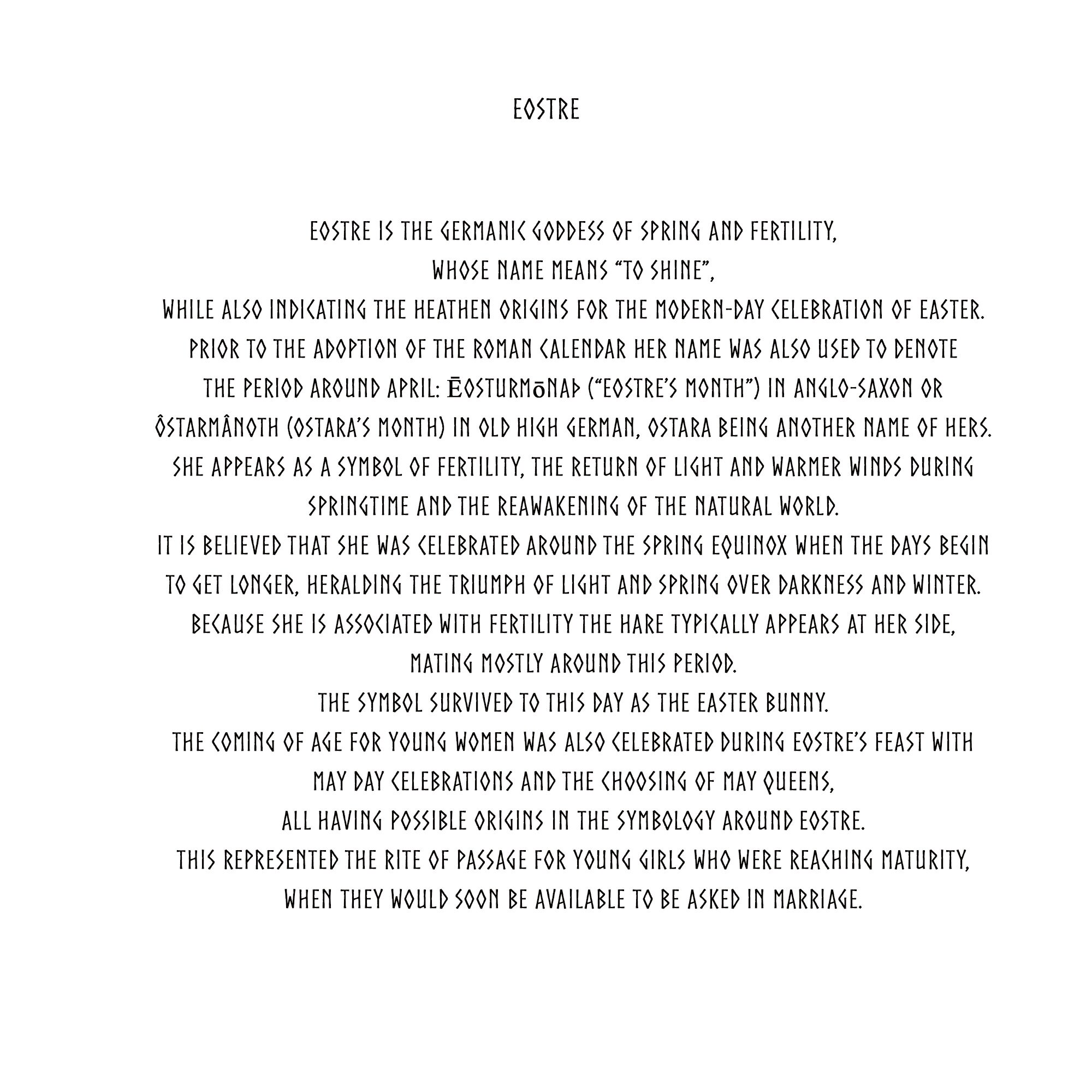 Eostre Poster Print Illustration Anglo-saxon Goddess Witch - Etsy