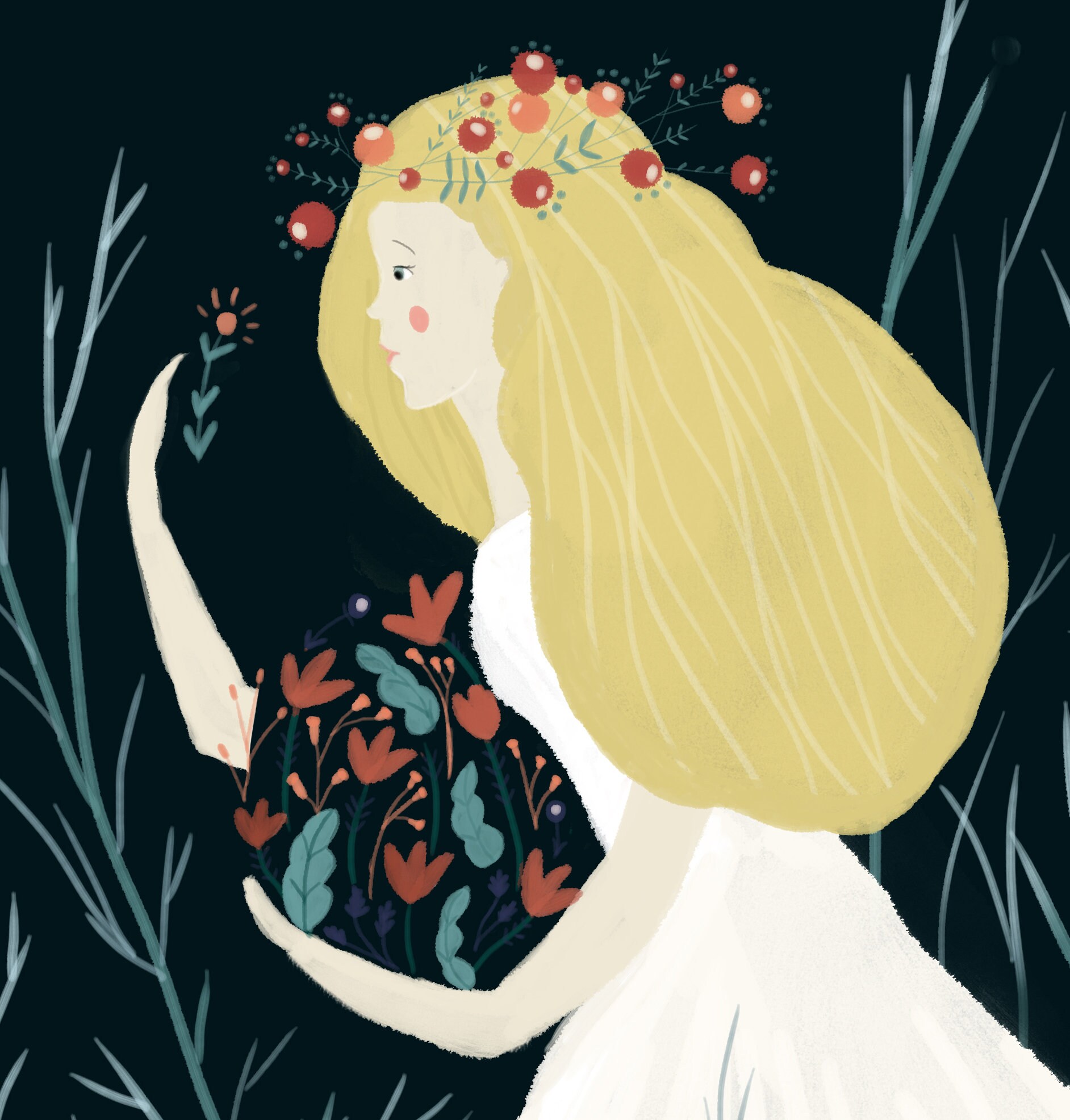 Eostre Poster Print Illustration Anglo-saxon Goddess Witch - Etsy