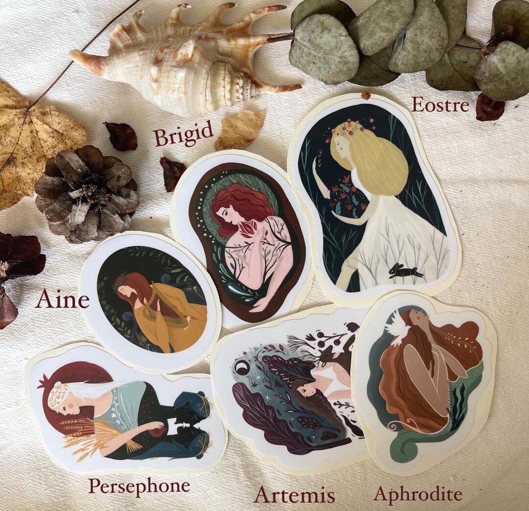 20 Sticker PACK - Norse Goddesses, Greek Goddesses, Celtic Goddesses ...