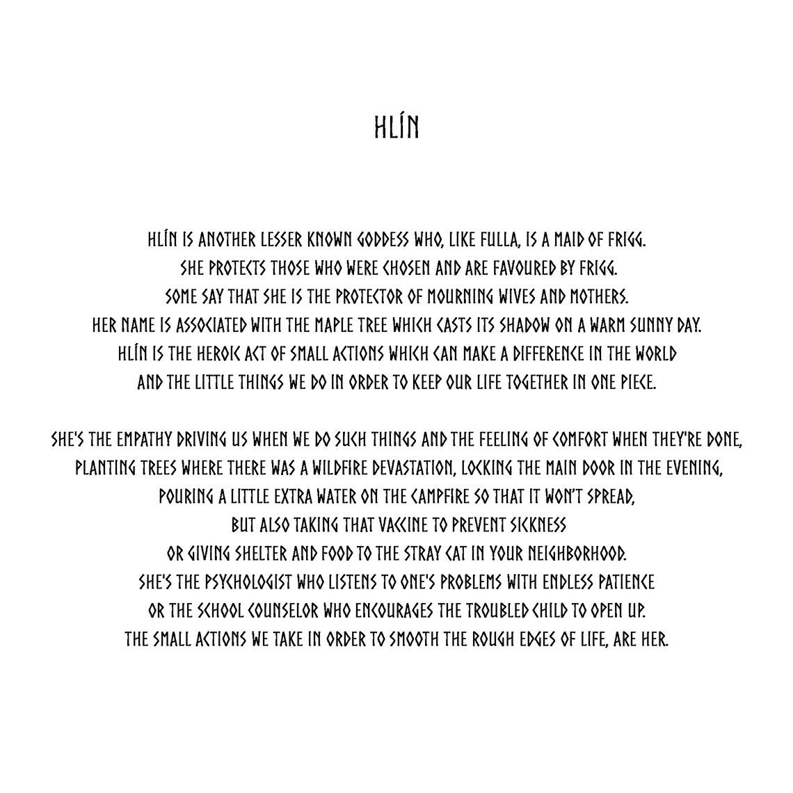 Hlin Norse Goddess Art Poster Print Digital Illustration - Etsy