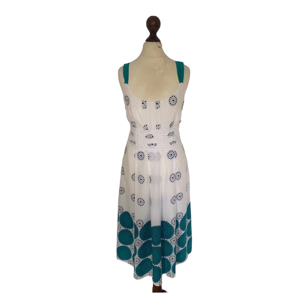 Mandala Cotton Sundress: Monsoon Boho Fit & Flare Dress UK 10 - Etsy