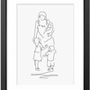 Intimate Art, Couple Kiss Line Art, Romantic Wall Art, Romance Art ...