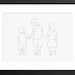 Brother and Sister Print, Line Art, Line Drawing, Family Print, Family ...