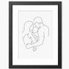 Intimate Art, Couple Kiss Line Art, Romance Art, Love Art Wall Decor ...